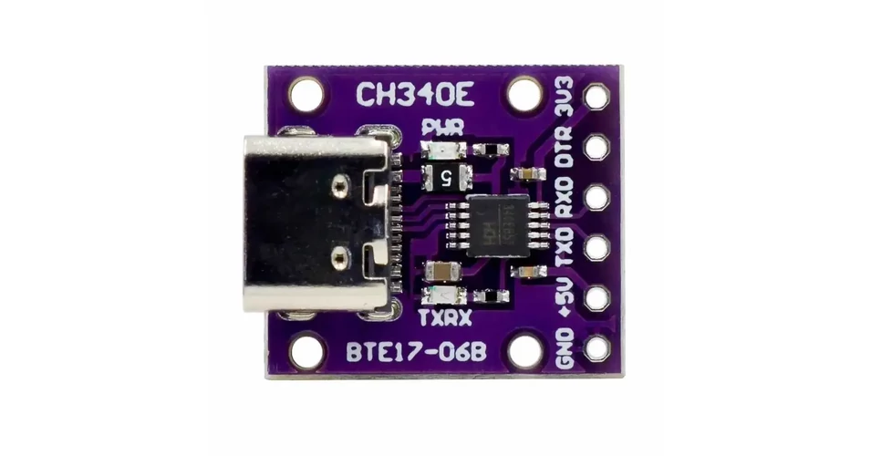 CH340E USB to TTL pro mini csatoló modul USB-C (programozó arduino, esp ...