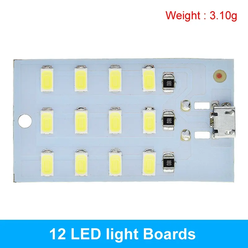 Modulshop - Led panel 12 db leddel, 5V micro usb - 400 Ft